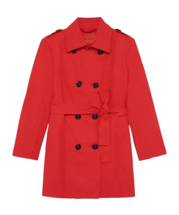 MAXCO. Max&co. Belted Double-breasted Long-sleeved Coat