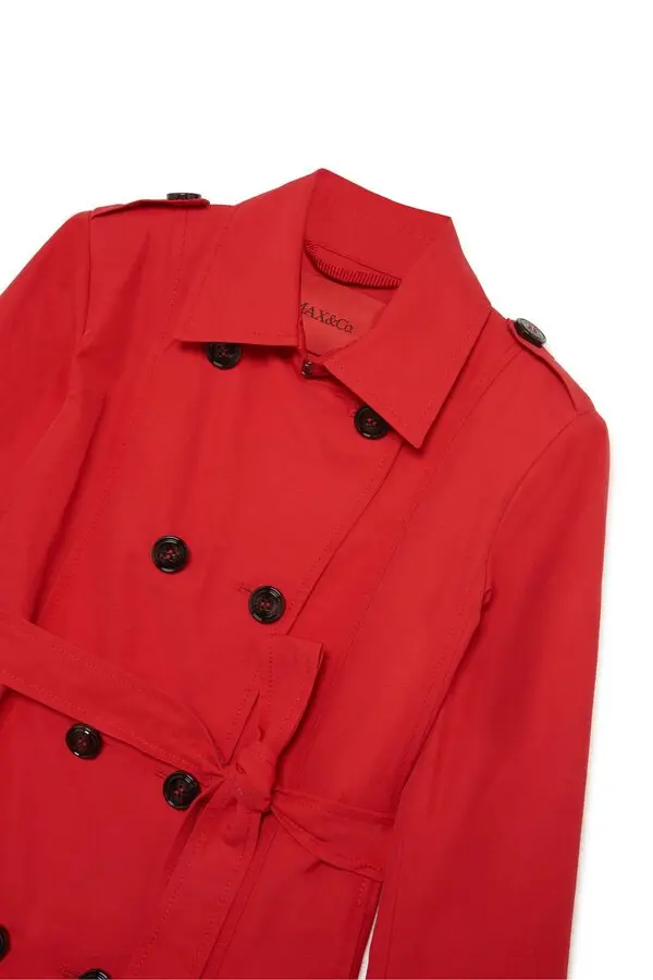 MAXCO. Max&co. Belted Double-breasted Long-sleeved Coat