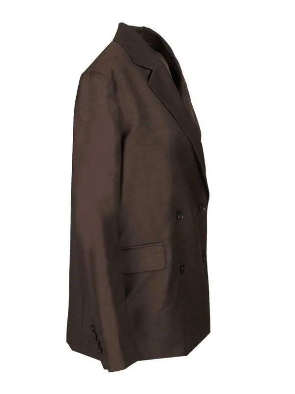LOULOU STUDIO Double-breasted Notched Lapel Suit Jacket