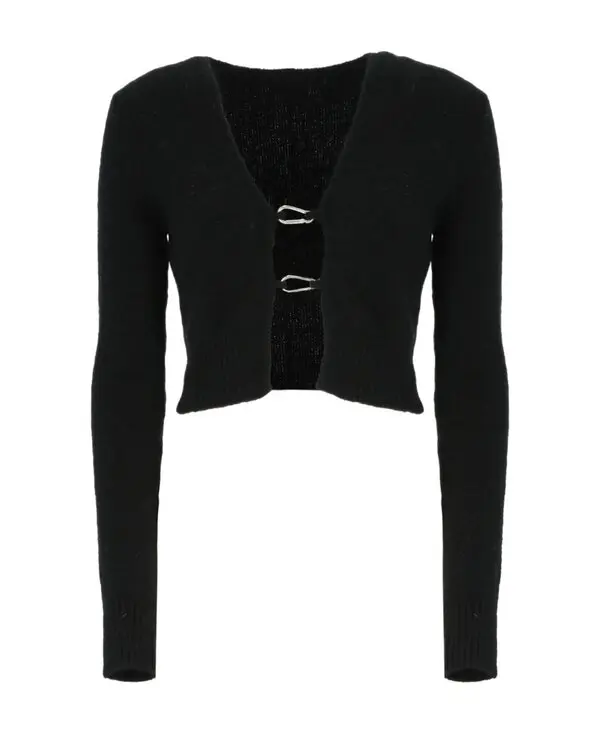 Heron Preston Open-front Knitted Cardigan With Snap Details
