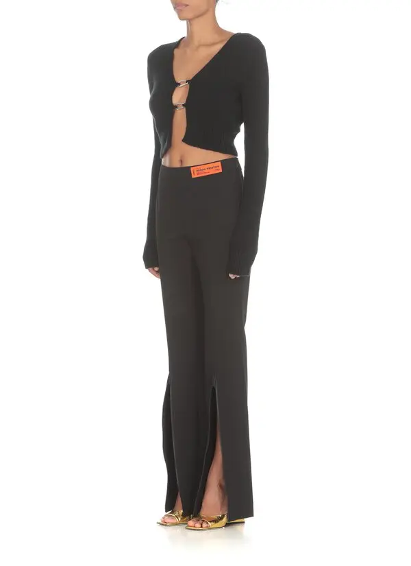 Heron Preston Open-front Knitted Cardigan With Snap Details