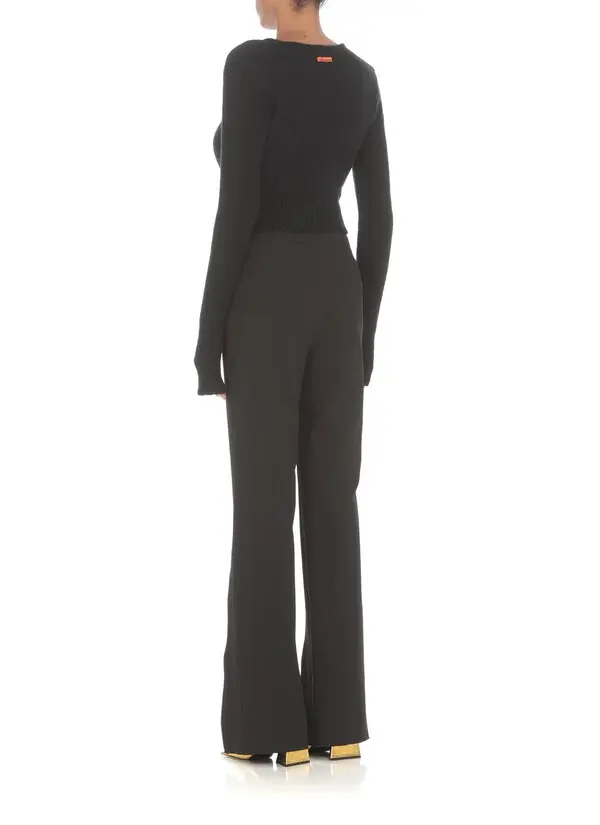 Heron Preston Open-front Knitted Cardigan With Snap Details