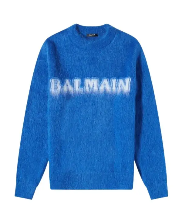 Balmain Retro Brushed Crewneck Jumper
