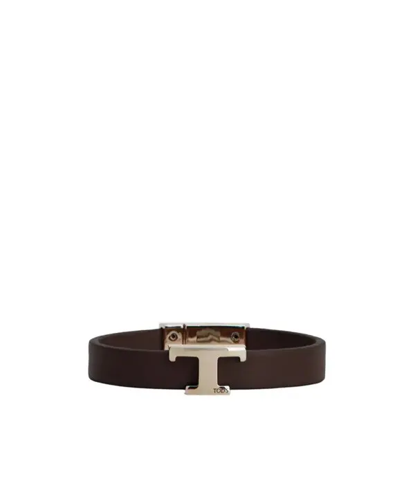 TOD'S Logo Plaque Bracelet - Brown