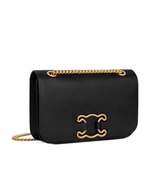 Celine Medium Triomphe Frame Bag In Shiny Calfskin