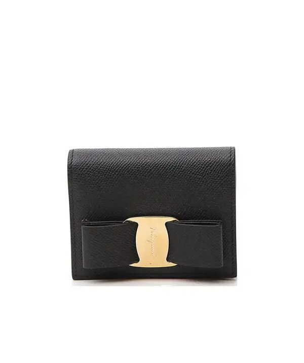 FERRAGAMO Vara Bow Coin Purse - Black