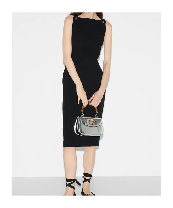 Gucci Cotton Crêpe Sleeveless Dress With Double G Detail