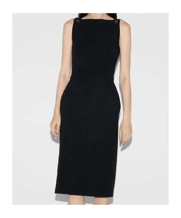 Gucci Cotton Crêpe Sleeveless Dress With Double G Detail