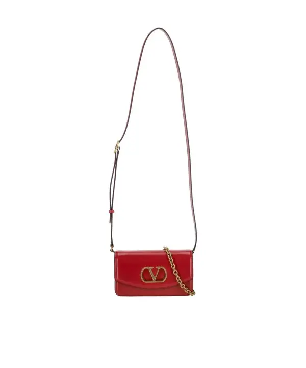 Valentino Garavani V Logo Foldover Clutch Bag