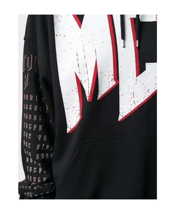 Alexander McQueen Logo Printed Cotton Hoodie