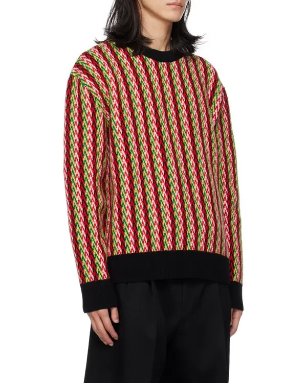 LANVIN Chevron-motif Crewneck Jumper