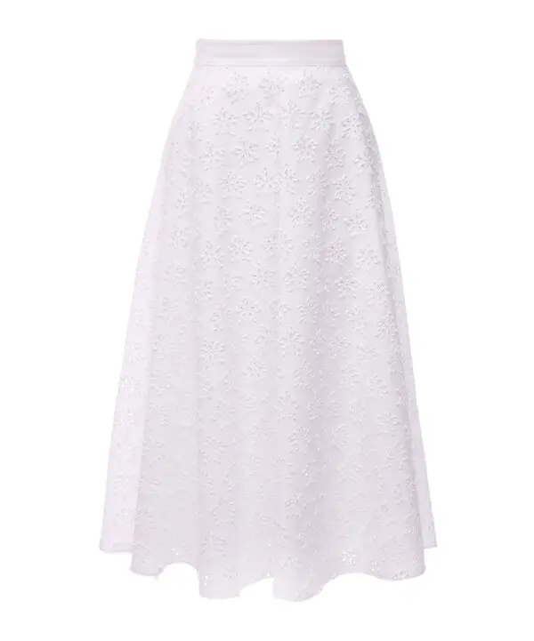 Valentino Garavani Embroidered Floral A-line Skirt - No