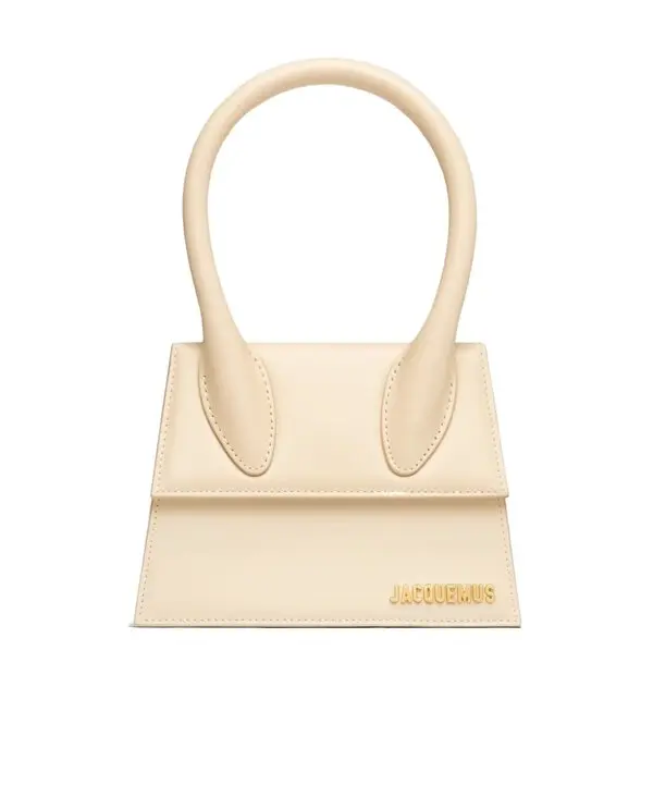 Jacquemus Leather Top Handle Bag With Adjustable Shoulder Strap
