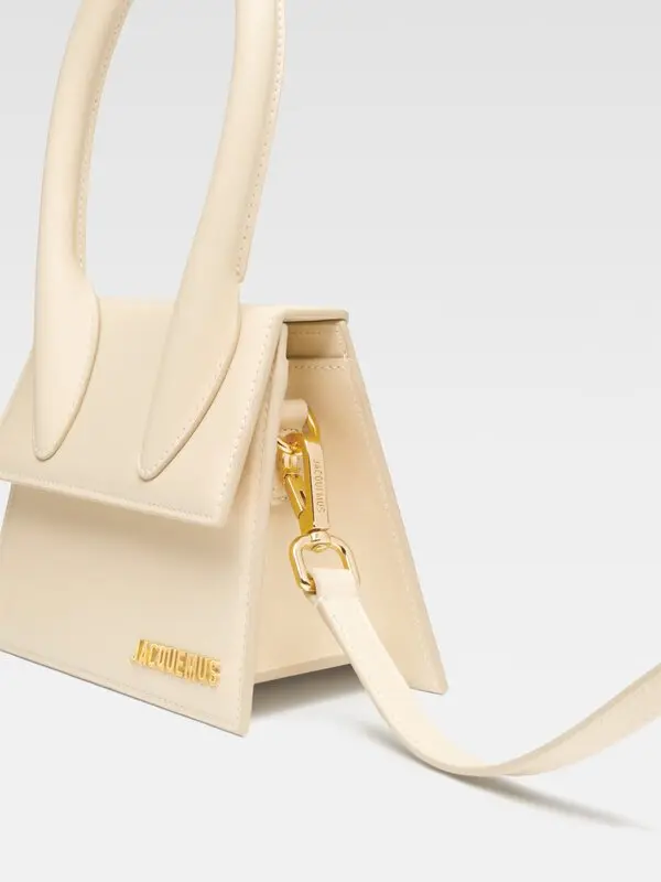 Jacquemus Leather Top Handle Bag With Adjustable Shoulder Strap