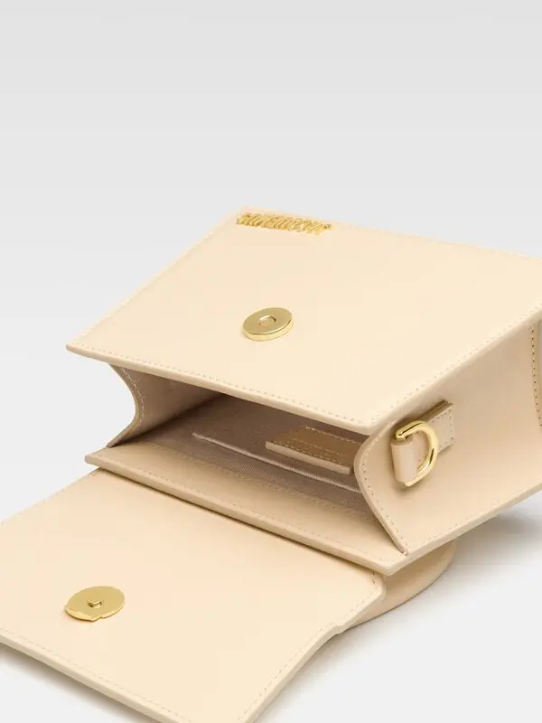 Jacquemus Leather Top Handle Bag With Adjustable Shoulder Strap