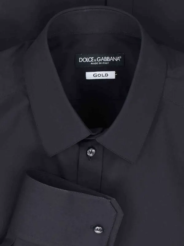 Dolce & Gabbana Dolce Gabbana Curved Hem Shirt - Black