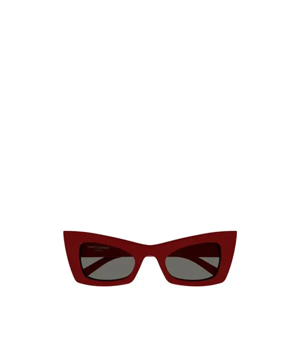 Saint Laurent Rectangle-frame Sunglasses - Red