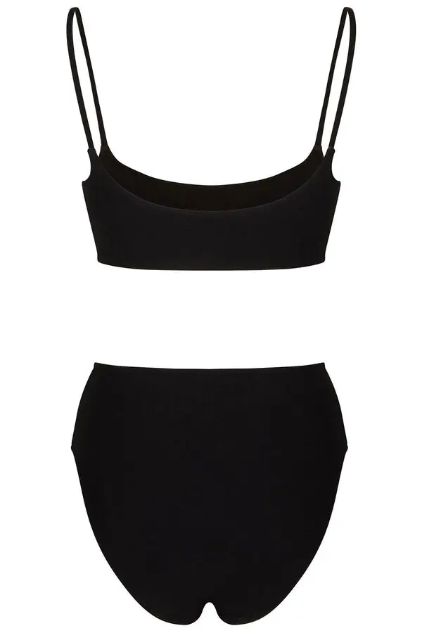 Dolce & Gabbana Logo Plaque Bralette Bikini Set