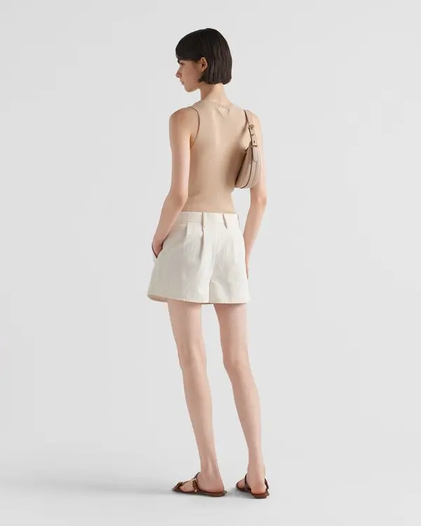 Prada Sleeveless Ribbed Tank Top