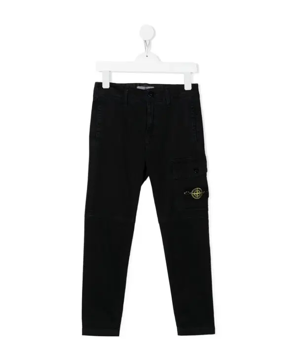 Stone Island Teen Compass-patch Cargo Trousers