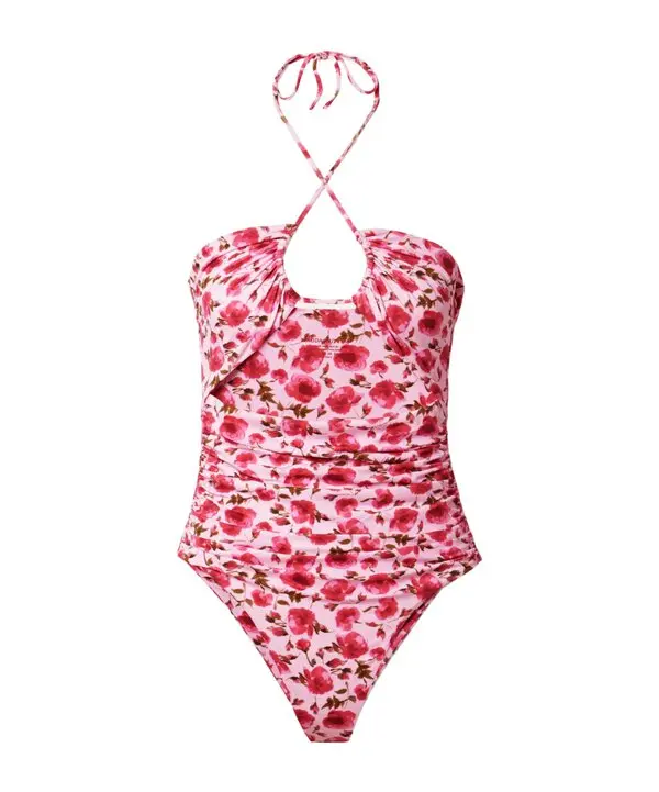 Magda Butrym Halterneck Cut-out Swimsuit - Pink