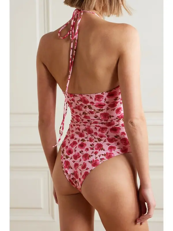 Magda Butrym Halterneck Cut-out Swimsuit
