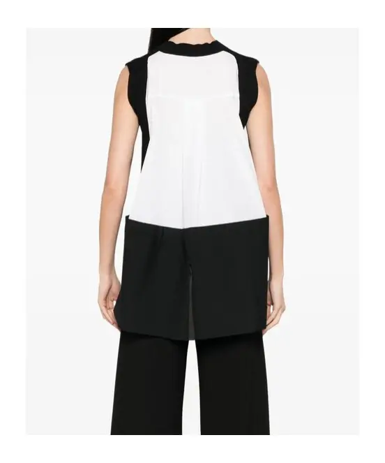 Sacai Knitted Patchwork Vest