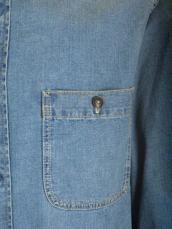 MAISON MARGIELA Collared Long-sleeve Denim Shirt