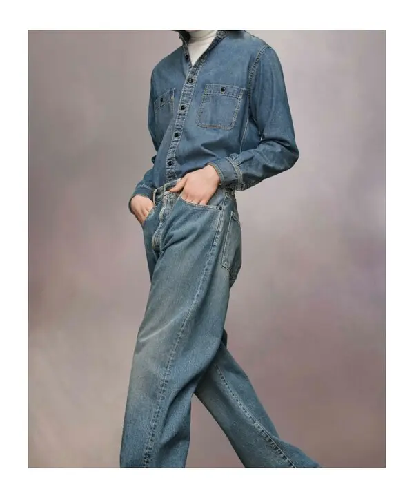 MAISON MARGIELA Collared Long-sleeve Denim Shirt