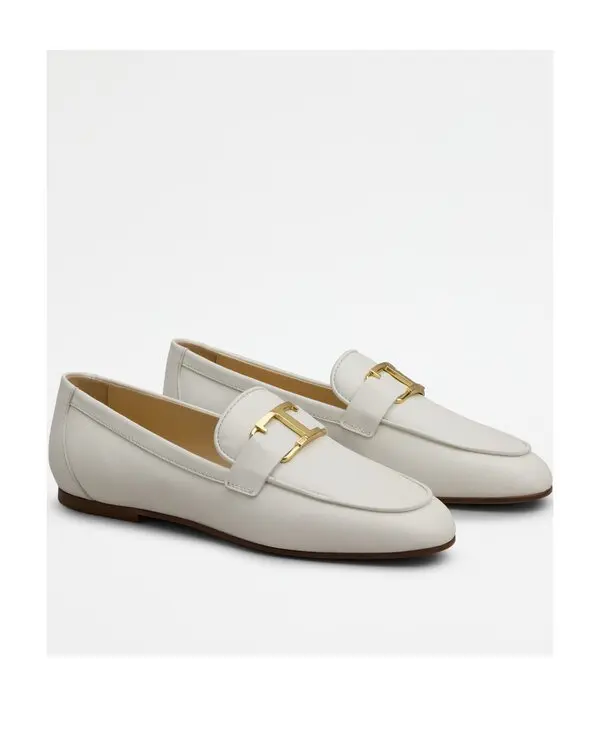TOD'S T-logo Almond Toe Loafers