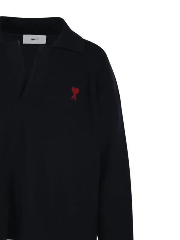AMI Paris De Coeur Long-sleeved Knitted Jumper