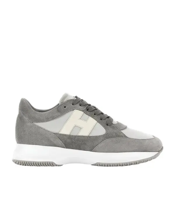 Hogan Low Top Sneakers With Side H Logo - Gray