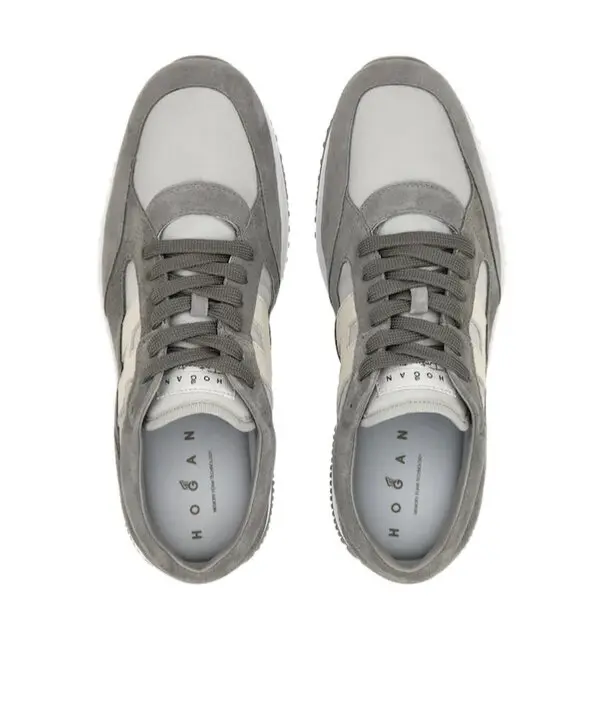 Hogan Low Top Sneakers With Side H Logo - Gray