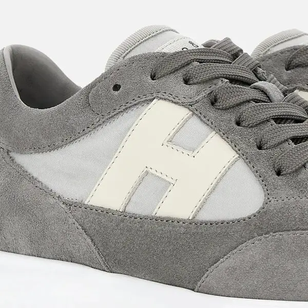 Hogan Low Top Sneakers With Side H Logo - Gray