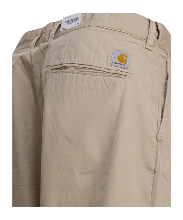 Carhartt Work In Progress Pleated Cotton Trousers - Nude