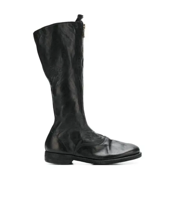 Guidi 410 Zippered Leather Boots - Black