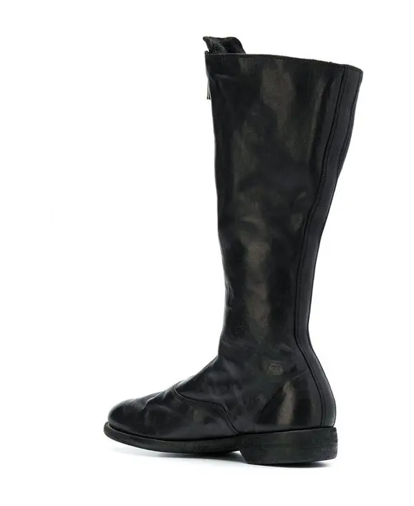 Guidi 410 Zippered Leather Boots - Black
