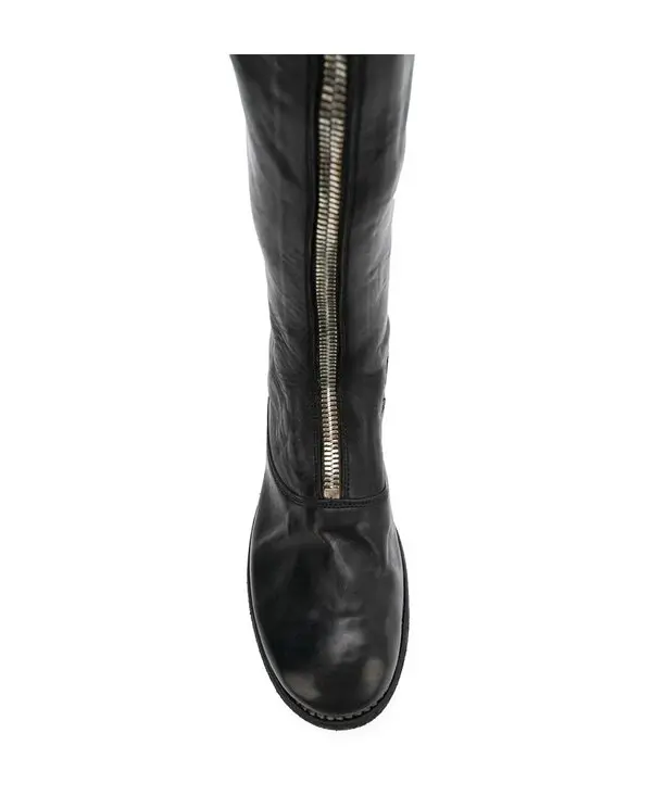 Guidi 410 Zippered Leather Boots - Black