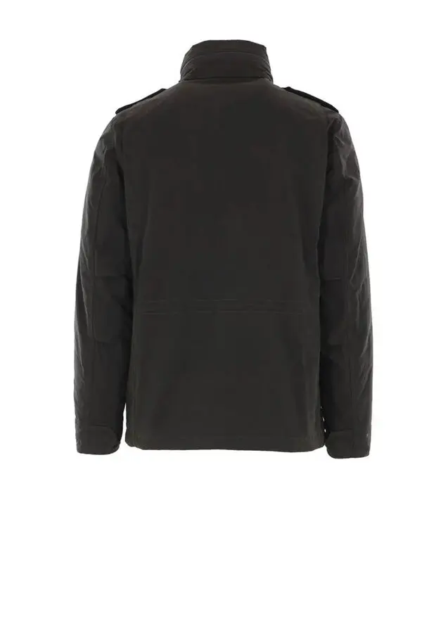 Aspesi Canvas High-neck Jacket With Detachable Hood - Black