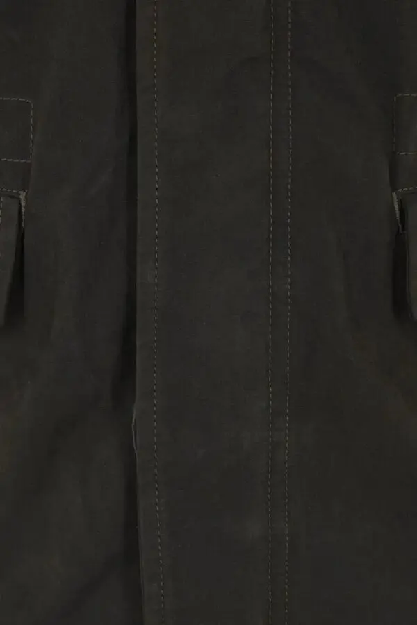 Aspesi Canvas High-neck Jacket With Detachable Hood - Black