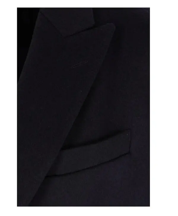 LARDINI Double-breasted Coat With Pointed Collar And Buttoned Front