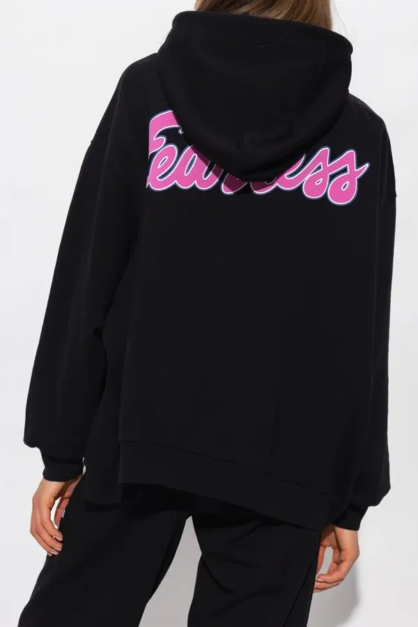 Versace Logo Printed Hooded Long Sleeve Sweater