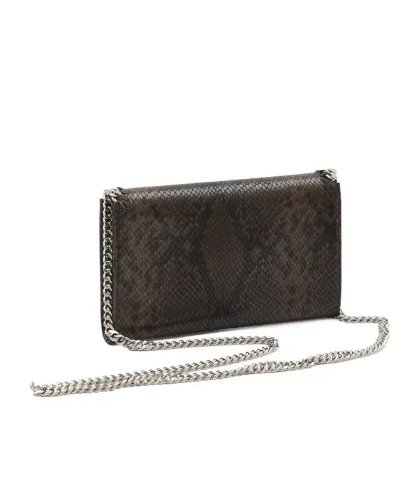 Stella McCartney Embossed Chain Wallet - Black