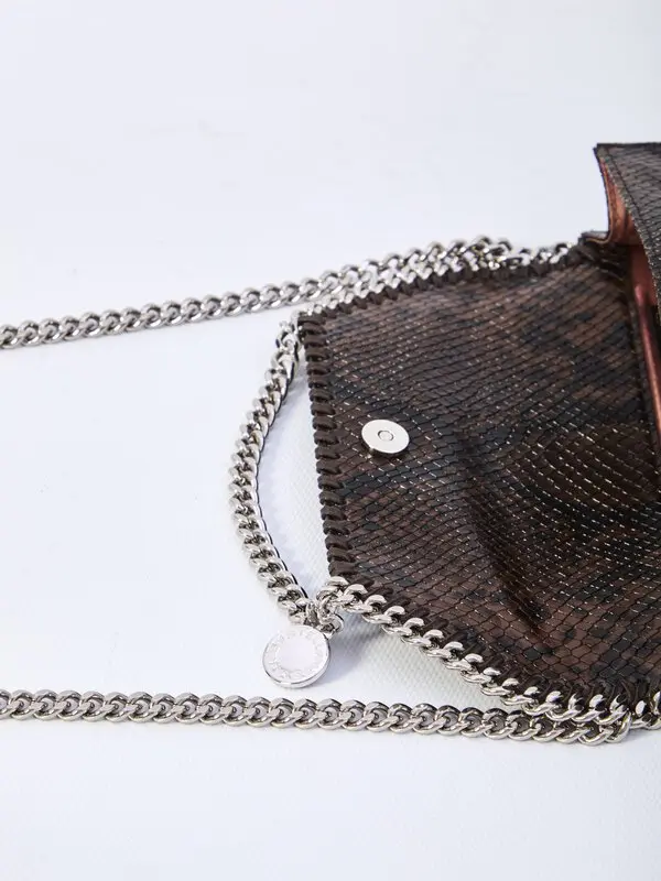 Stella McCartney Embossed Chain Wallet - Black