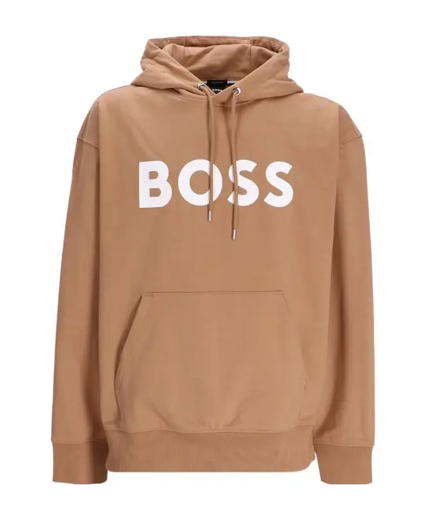 Hugo Boss Logo Print Drawstring Hoodie