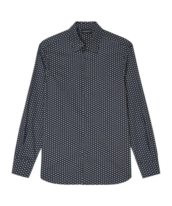 Emporio Armani Printed-pattern Stretch Shirt