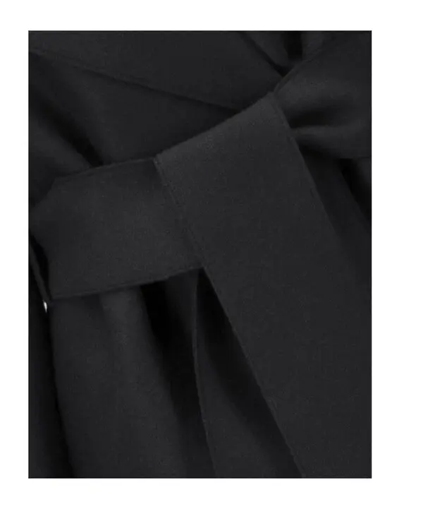 Harris Wharf London Belted Clutch Coat - Black