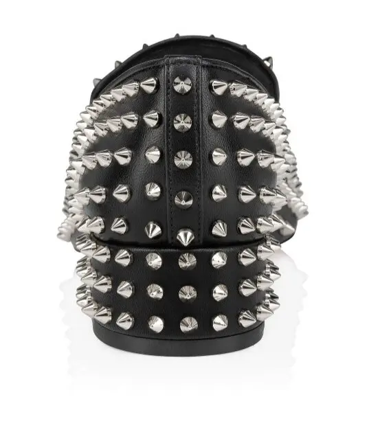 CHRISTIAN LOUBOUTIN Spikeasy Slip-on Loafers With Studded Heel
