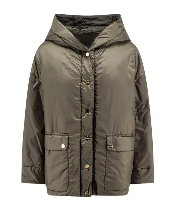 Max Mara Buttoned Hooded Jacket