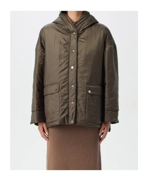 Max Mara Buttoned Hooded Jacket